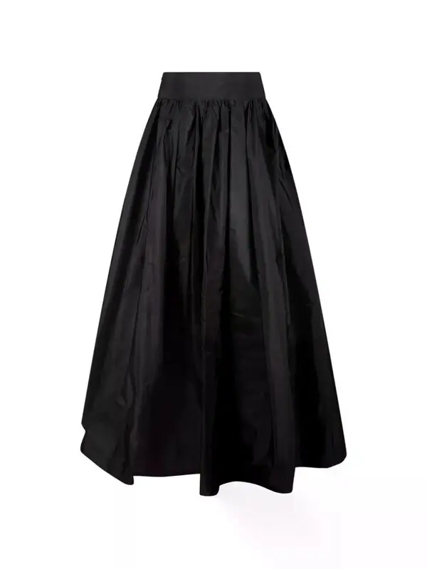 Max Mara Peplum-waist Gathered Maxi Skirt - Black
