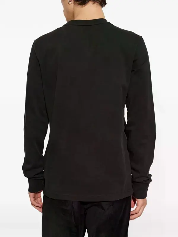 Moncler Logo-print Long-sleeve T-shirt - Black