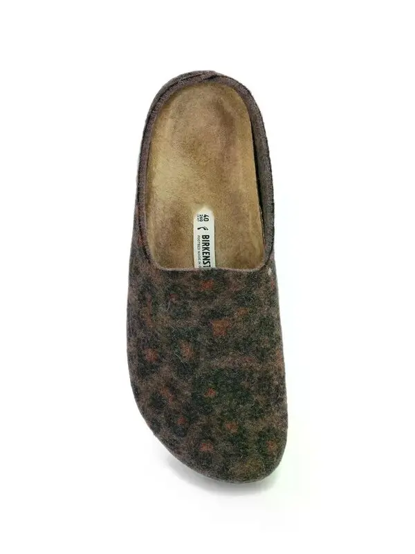 BIRKENSTOCK Amsterdam Wrapped Dip Leopard-print Mules