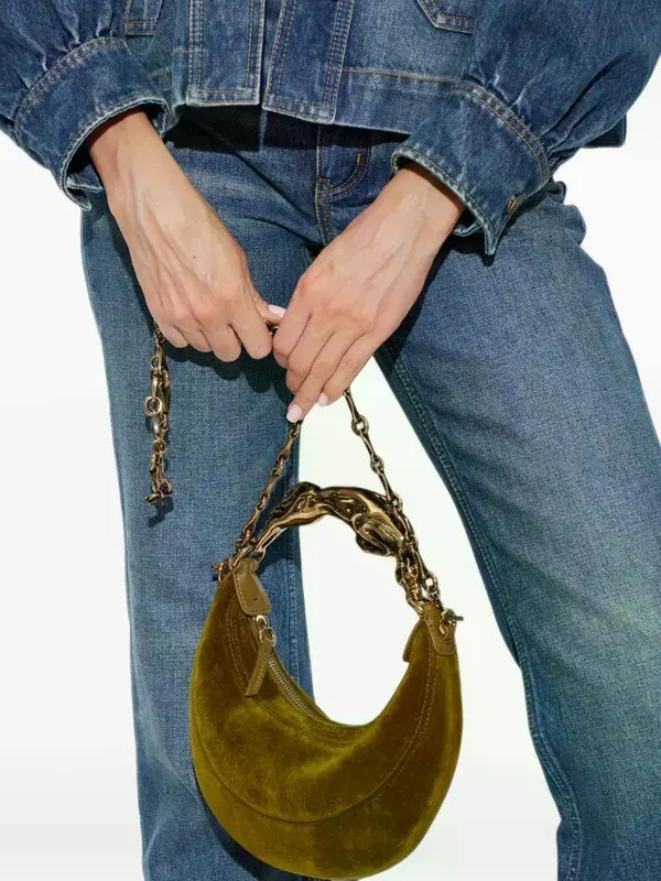 Chloé Small Horse Velvet Tote Bag - Green