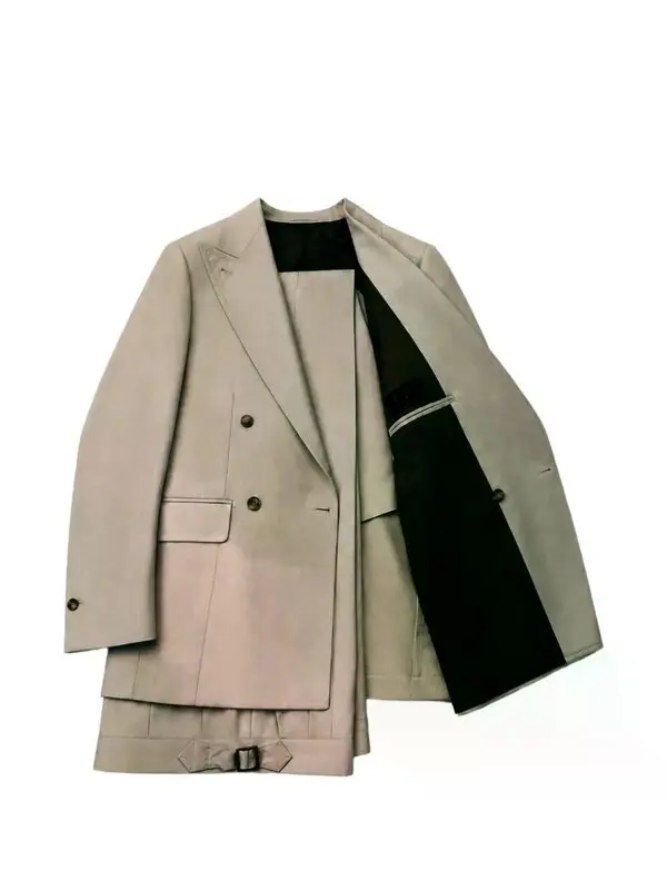 FRANZESE COLLECTION Rolls Royce Double-breasted Two Piece Suit - Neutrals