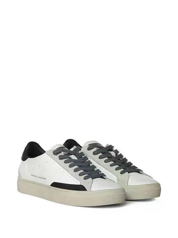 CRIME LONDON Essential Contrast-panel Leather Sneakers