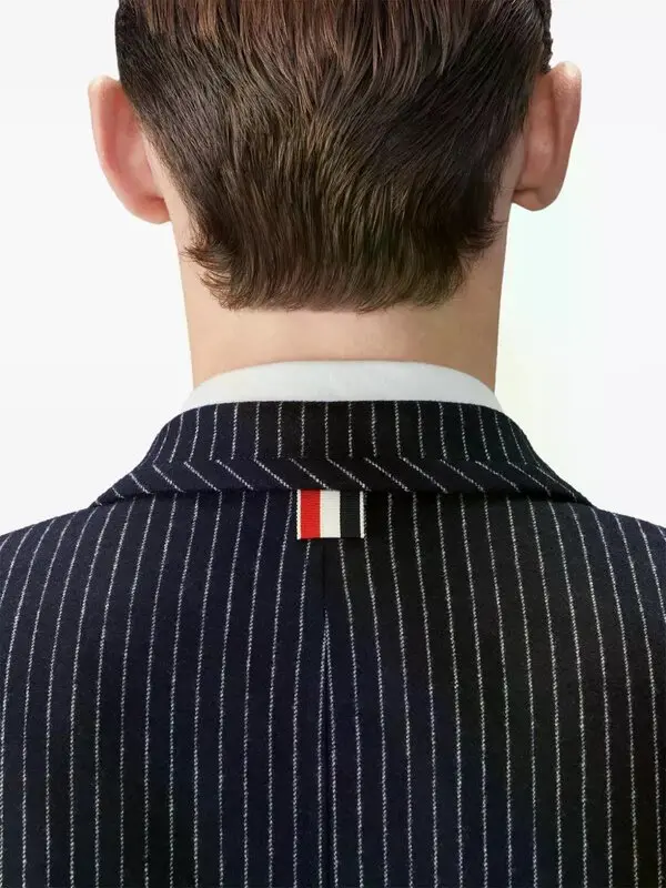 Thom Browne Flannel Chalk Stripe Sportcoat With Armband