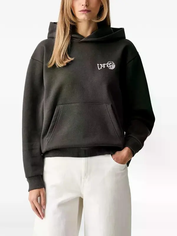 VANS Graphic-print Drawstring Hoodie - Grey