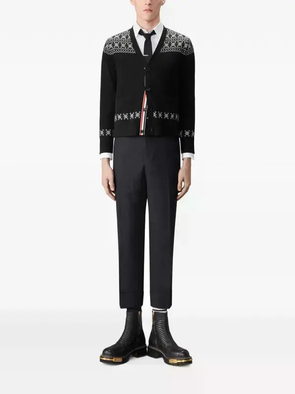 Thom Browne Fair Isle Jacquard Cardigan
