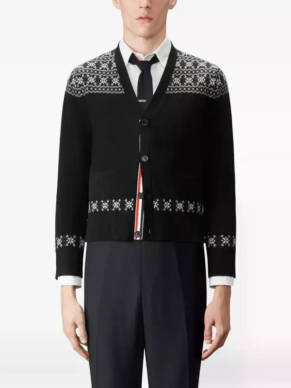 Thom Browne Fair Isle Jacquard Cardigan