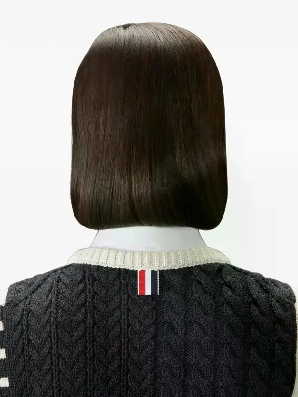 Thom Browne Merino Wool Aran Cable Shell Top