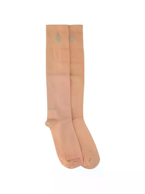 Attico Logo-print Knee-high Socks - Orange