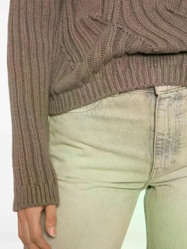 Moncler Ribbed Cable Knit Sweater
