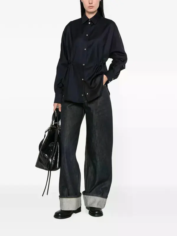 Moncler Drawstring-waist Panelled Shirt