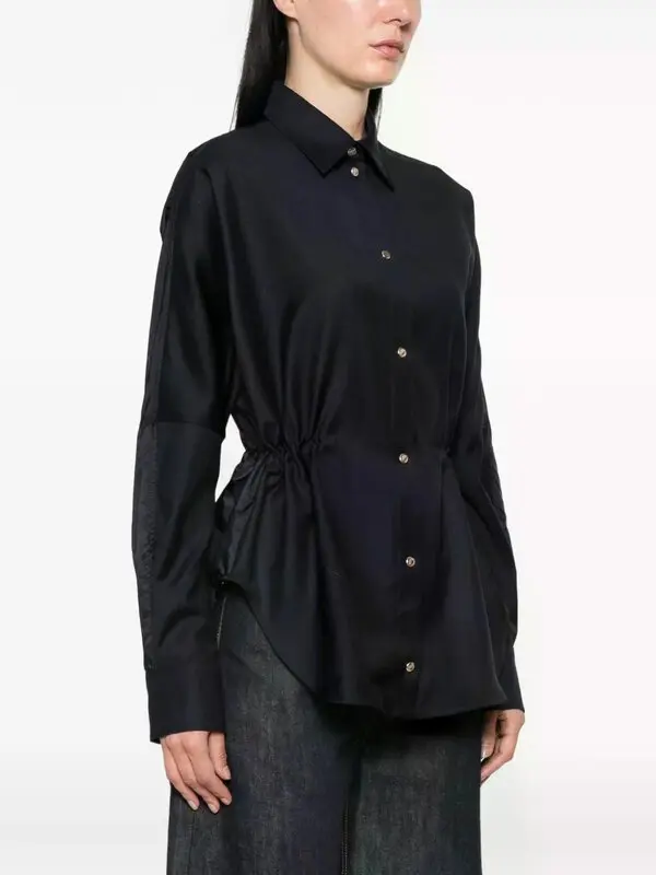 Moncler Drawstring-waist Panelled Shirt