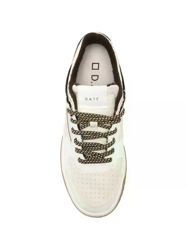 D.a.t.e. Torneo Panelled Leather Sneakers - Neutrals