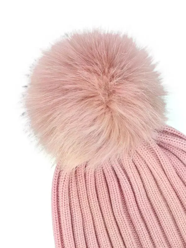 Moncler Pom-pom Ribbed-knit Beanie Hat