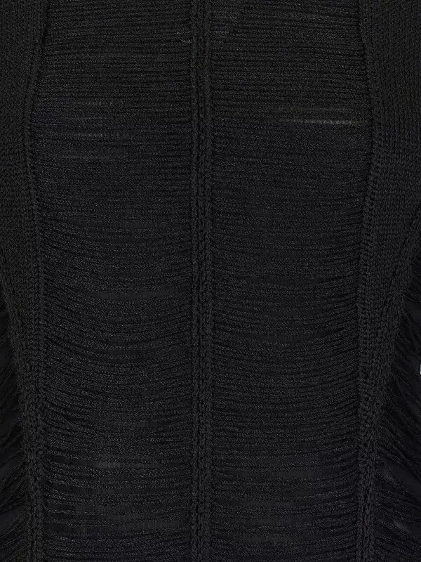 Attico Distressed-knit Mini Dress