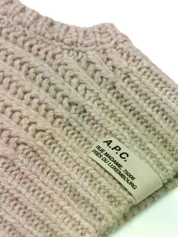 A.p.c. Alix Ribbed-knit Balaclava - Neutrals