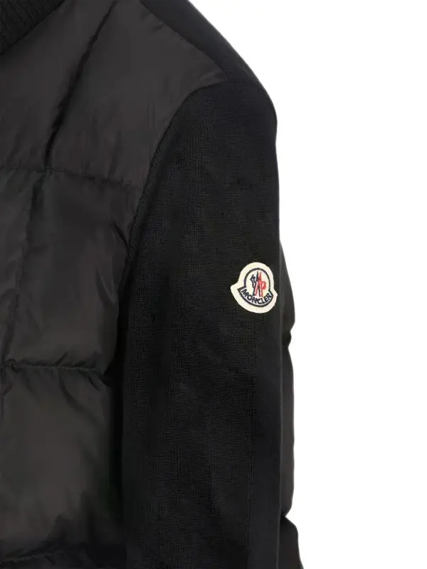 Moncler Quilted-panel High-neck Cardigan