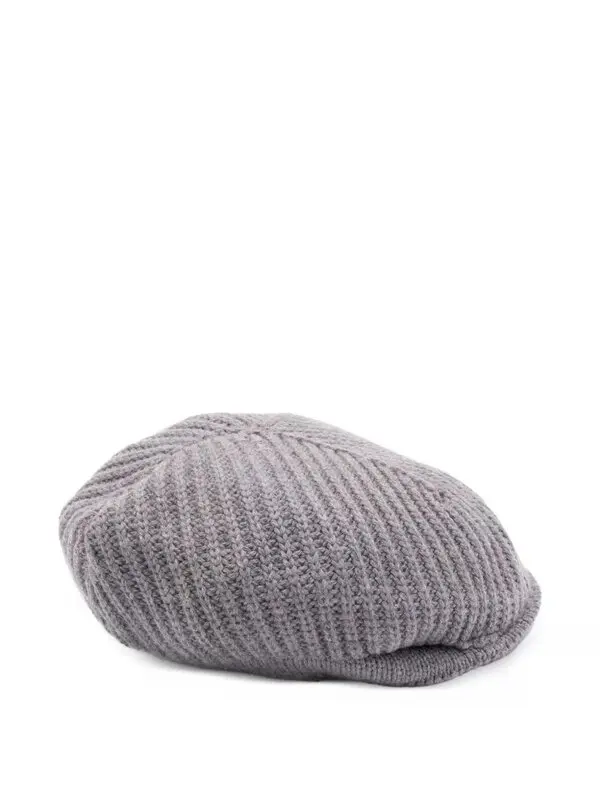 Altea Ribbed-knit Wool Flat Beret - Grey