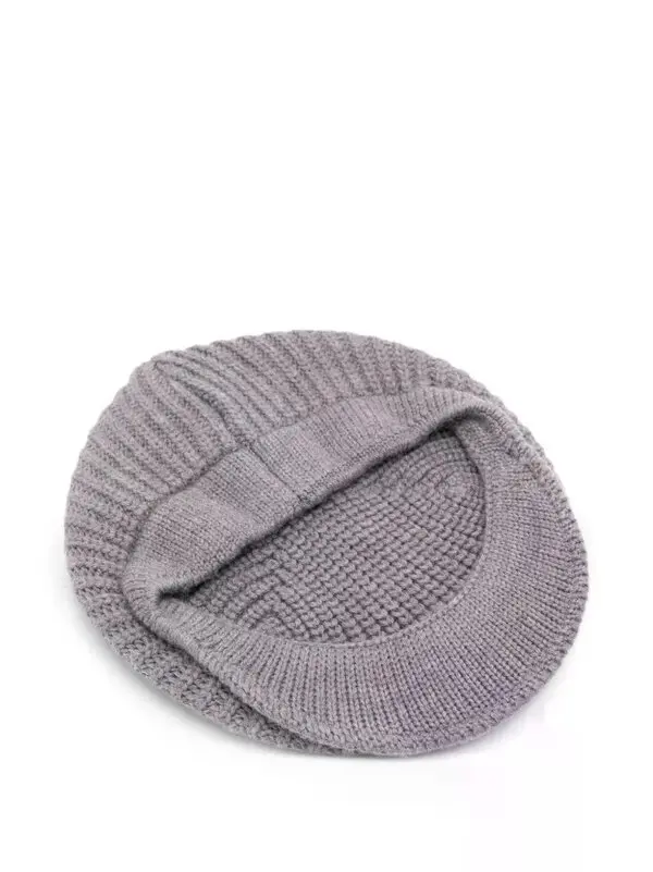 Altea Ribbed-knit Wool Flat Beret - Grey