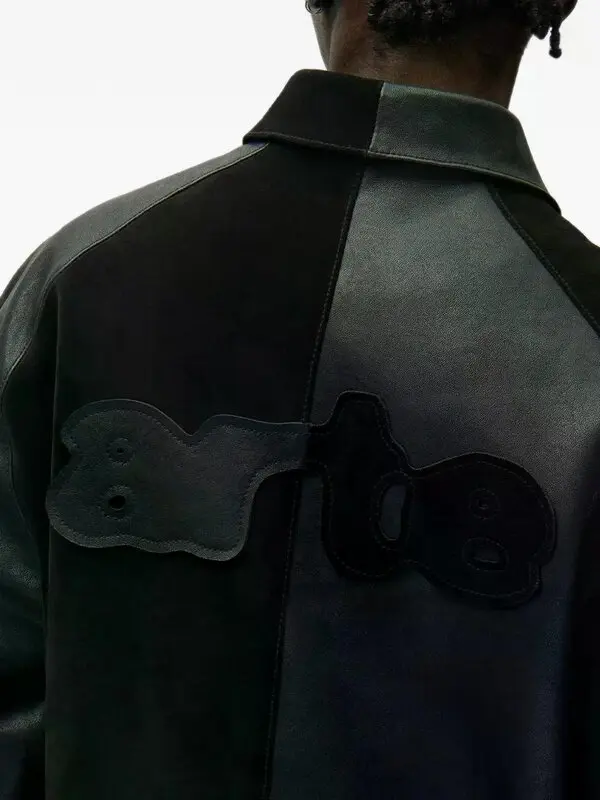 ARTE ANTWERP Logo-patch Panelled Leather Jacket