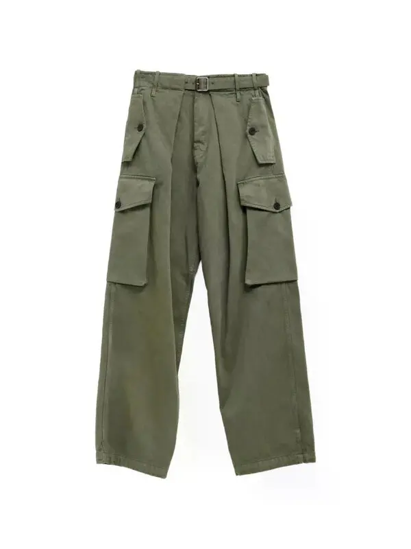 Loewe Belted Wide-leg Cargo Pants - Green