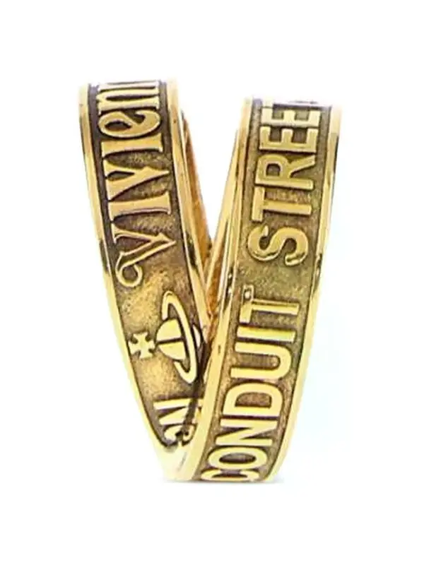 VIVIENNE WESTWOOD Amos Logo-engraved Ring