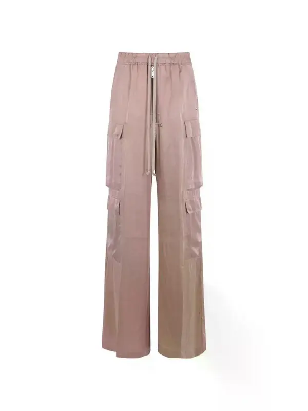 Rick Owens Cargobelas Drawstring-waist Wide-leg Cargo Pants - Pink