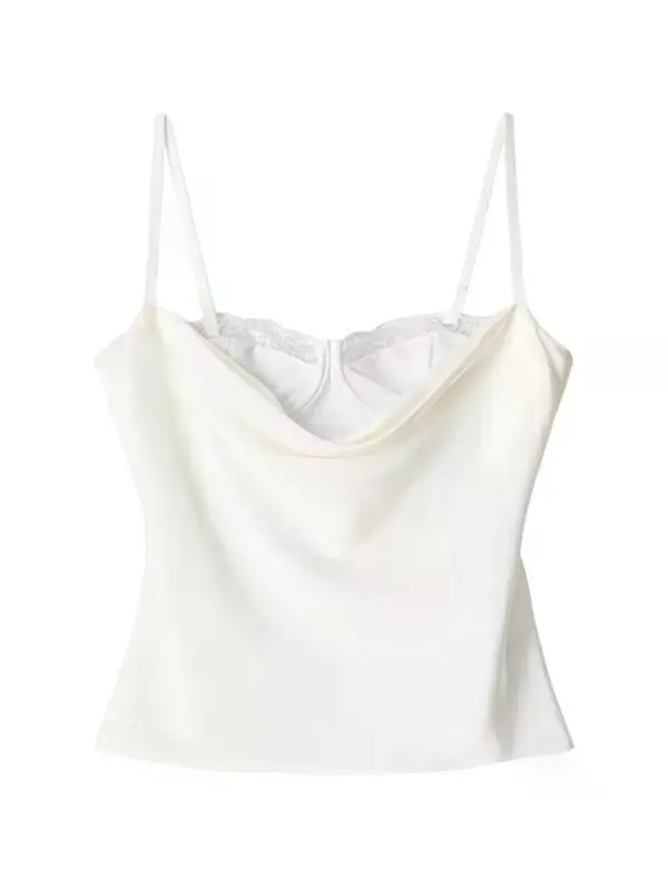 Staud Evangaline Cowl-neck Top - White