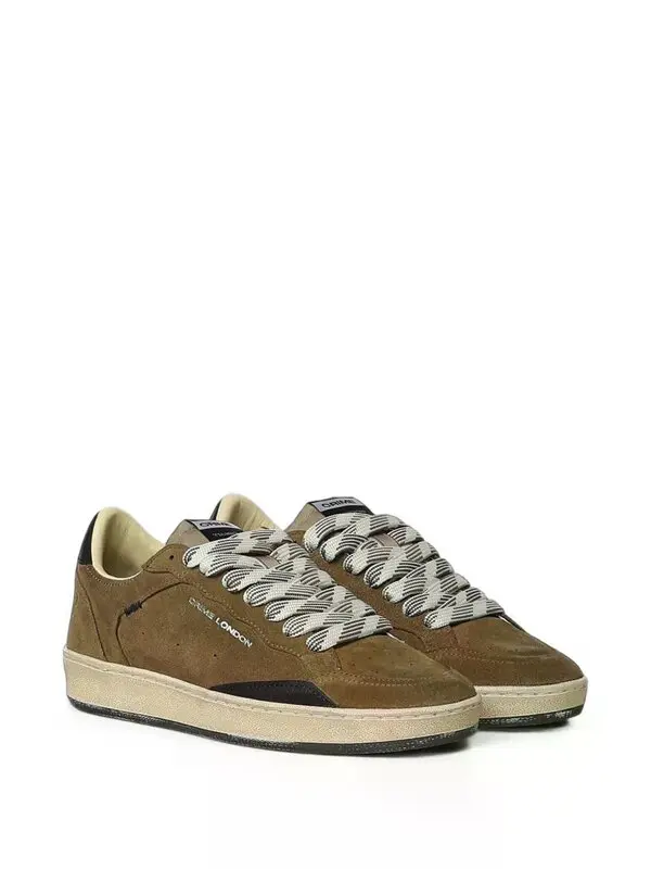 CRIME LONDON Suede Panelled Lace-up Sneakers