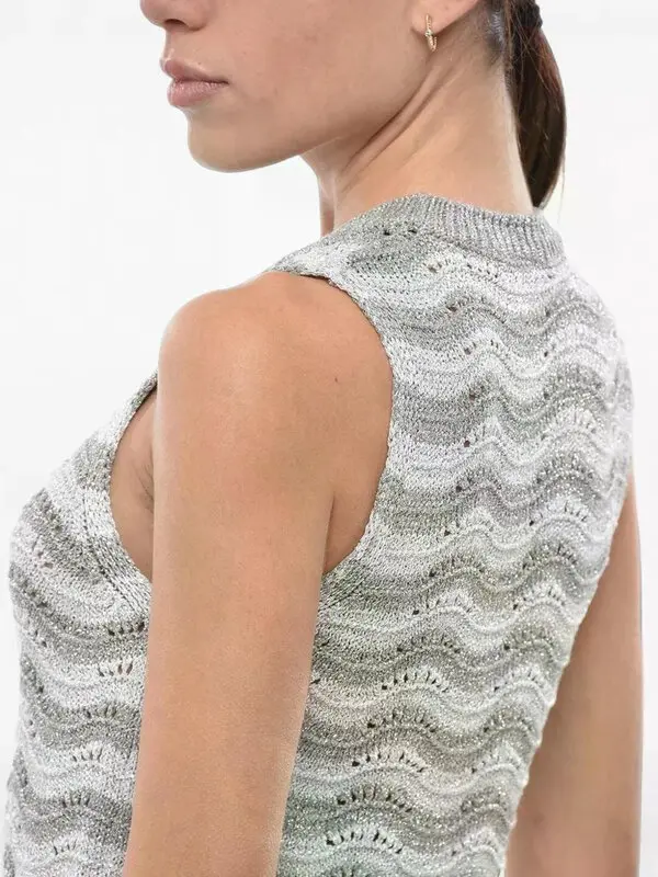 COLOUR MARKET Lurex Stripe Tank Top