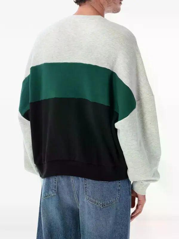 Adidas Logo-print Colour-block Sweater