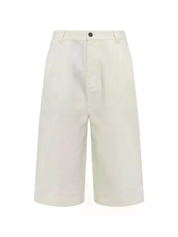 Adidas Wide-leg Denim Shorts - White