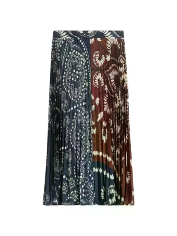 Max Mara Plissé-effect Pleated Midi Skirt - Blue
