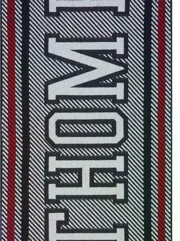 Thom Browne Merino Wool Varsity Scarf - Grey