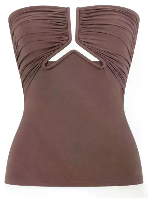 Rick Owens Cut-out Ruched Top