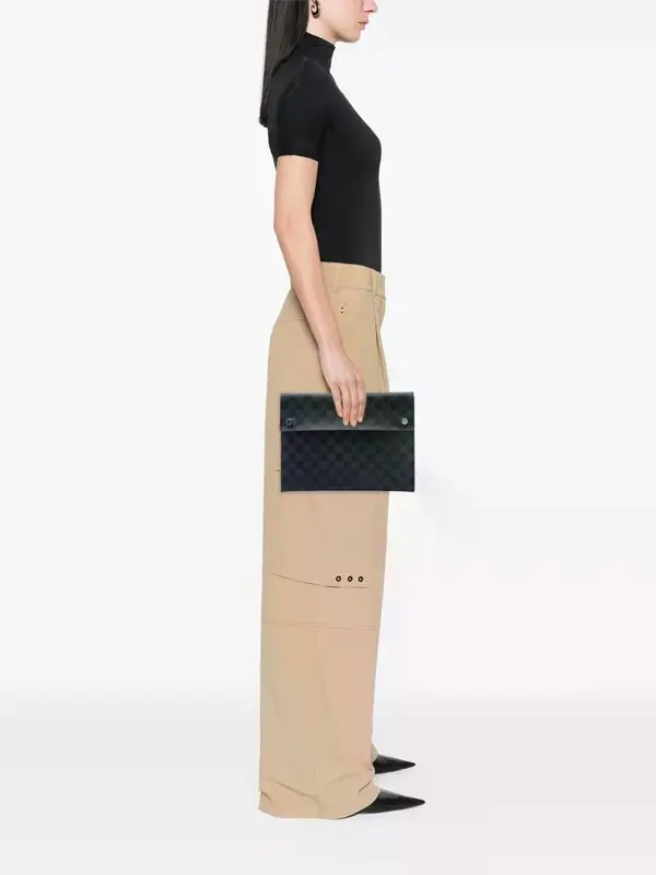 LOUIS VUITTON 2019 Damier Graphite Alpha Pochette Gm Clutch Bag