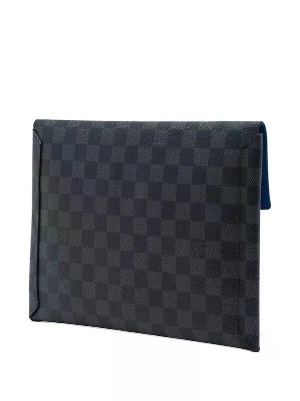 LOUIS VUITTON 2019 Damier Graphite Alpha Pochette Gm Clutch Bag