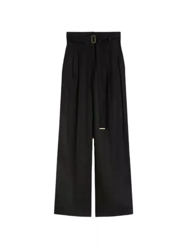 Max Mara Belted Tailored Trousers - Black