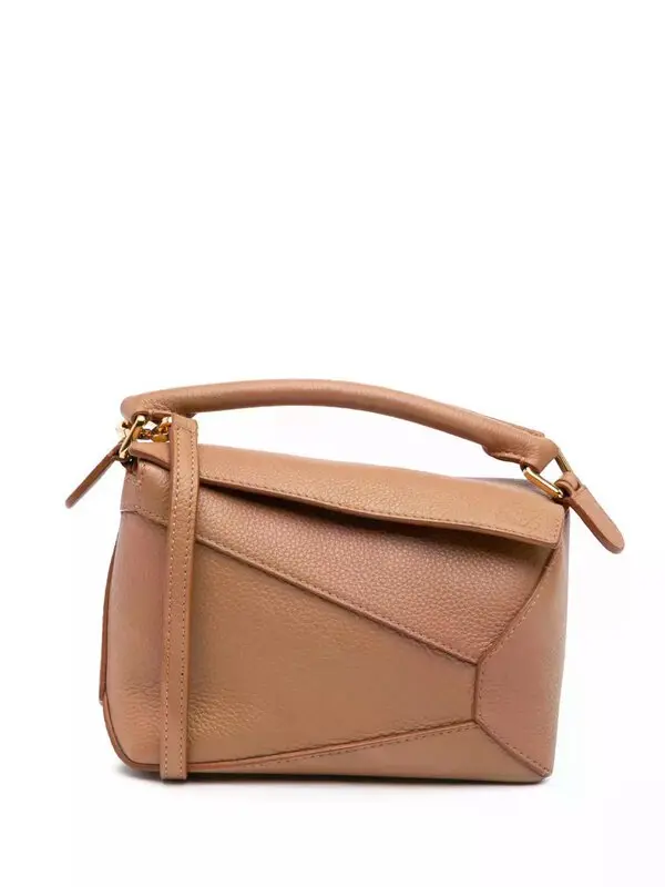 Loewe 2023 Mini Calfskin Puzzle Edge Satchel - Brown