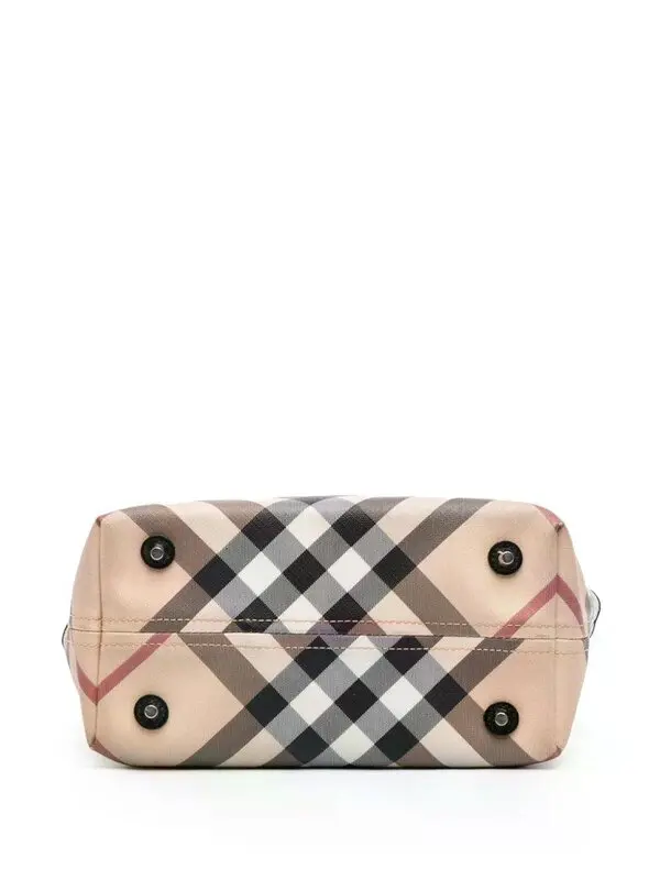 Burberry 2000-2010 Supernova Check Coated Canvas Tote Bag