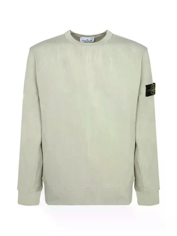 Stone Island 6100017 Organic Cotton Interlock Regular-fit Crew-neck Sweatshirt - Neutrals