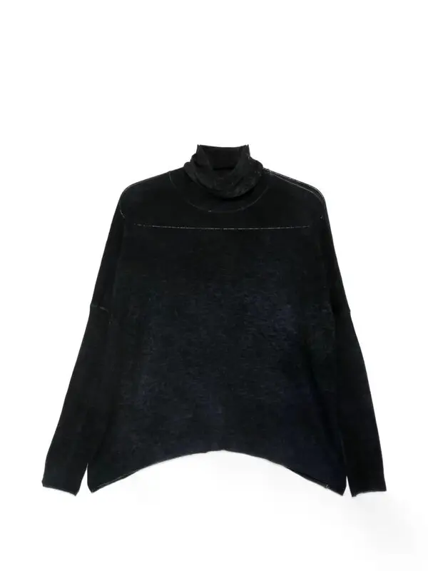 Avant Toi Roll-neck Drop-shoulder Sweater - Blue