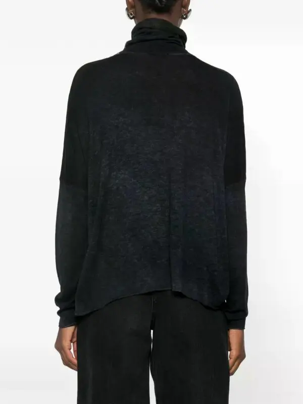 Avant Toi Fine Knit Roll Neck Drop Shoulder Sweater