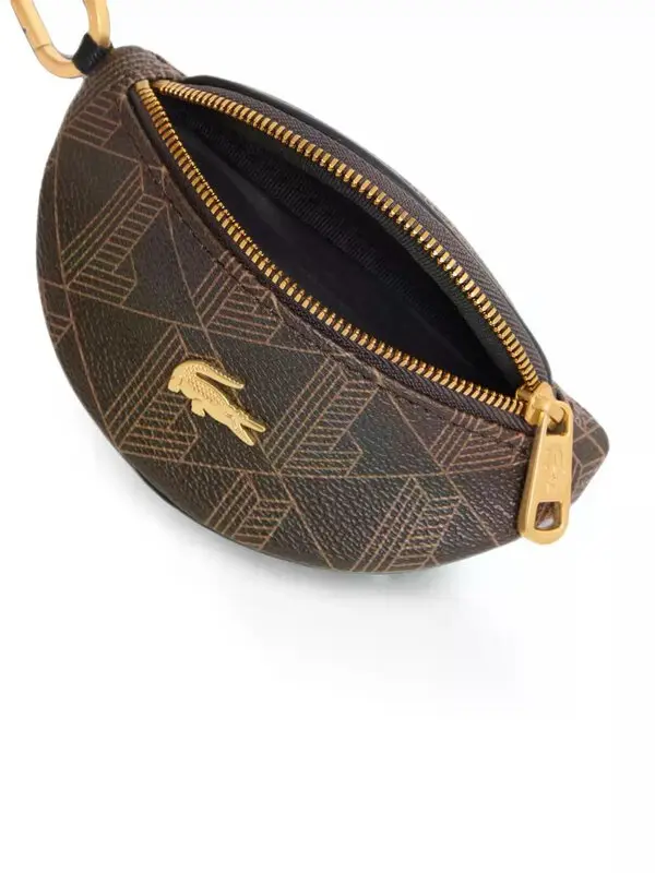 Lacoste Monogram-print Logo-plaque Coin Purse