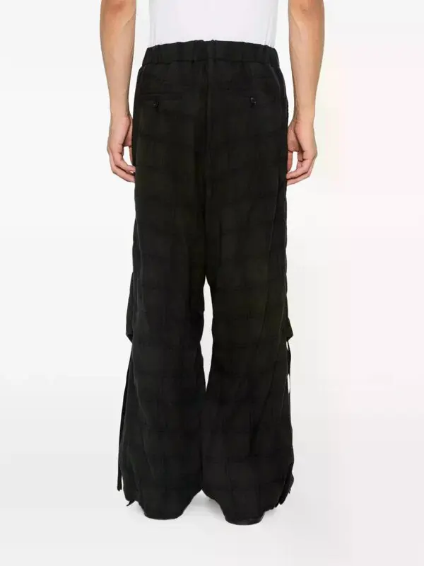 Isabel Benenato Check-pattern Loose-fit Trousers