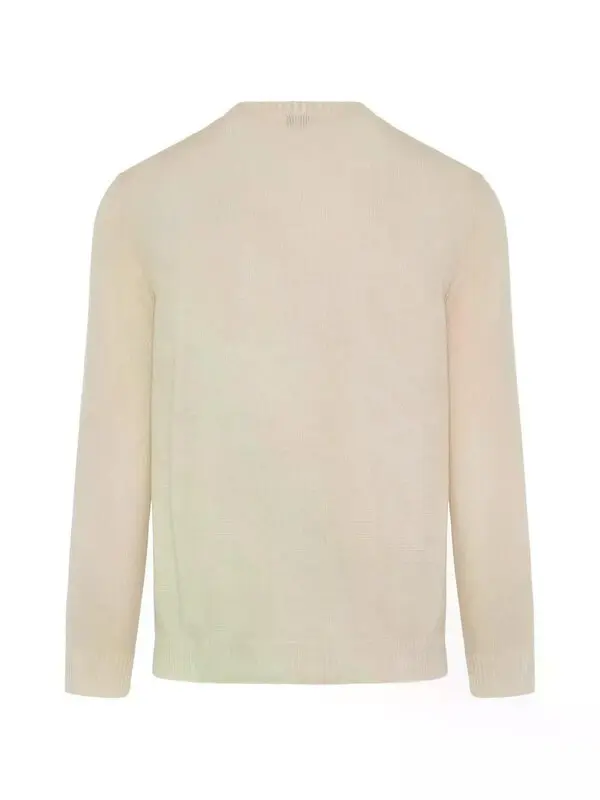 Fedeli Crew-neck Ribbed-trim Sweater - Neutrals