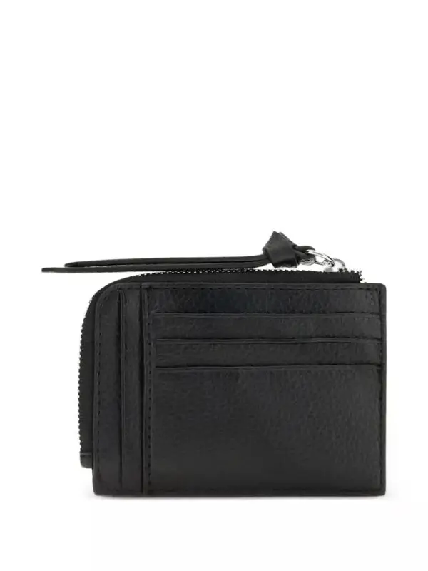 VIVIENNE WESTWOOD Orb Plaque Leather Card Holder - Black