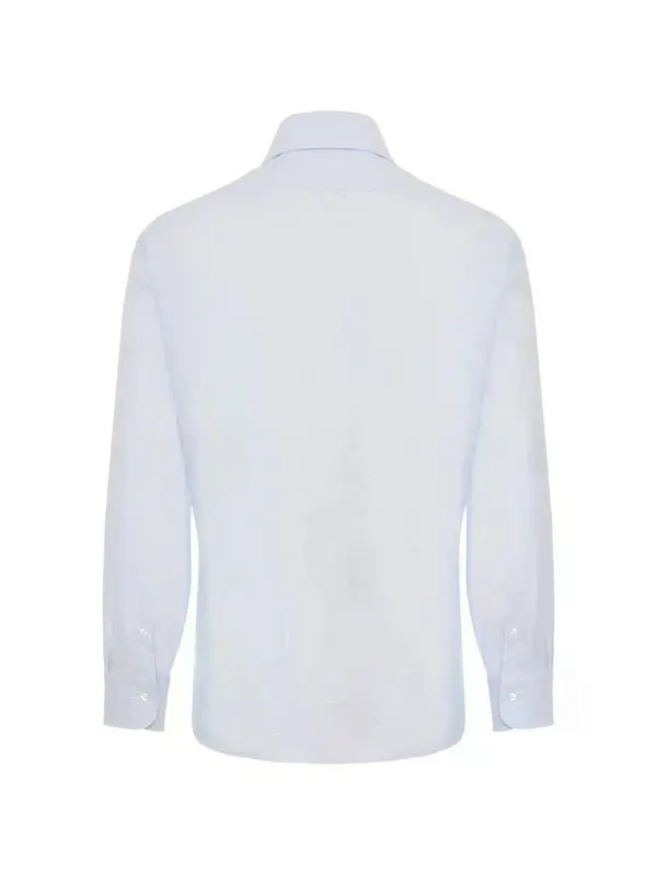 BARBA NAPOLI Micro-pattern Long-sleeve Shirt