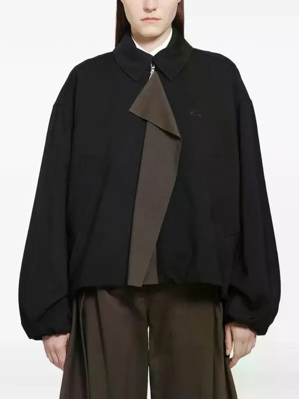 Loewe Jacket In Viscose And Wool Blend - Black