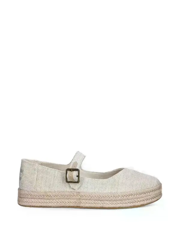 Toms Buckle-strap Platform Espadrilles - Neutrals