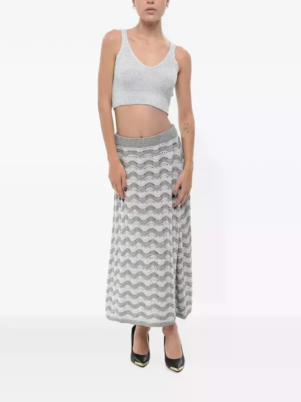 COLOUR MARKET Lurex Cropped Top